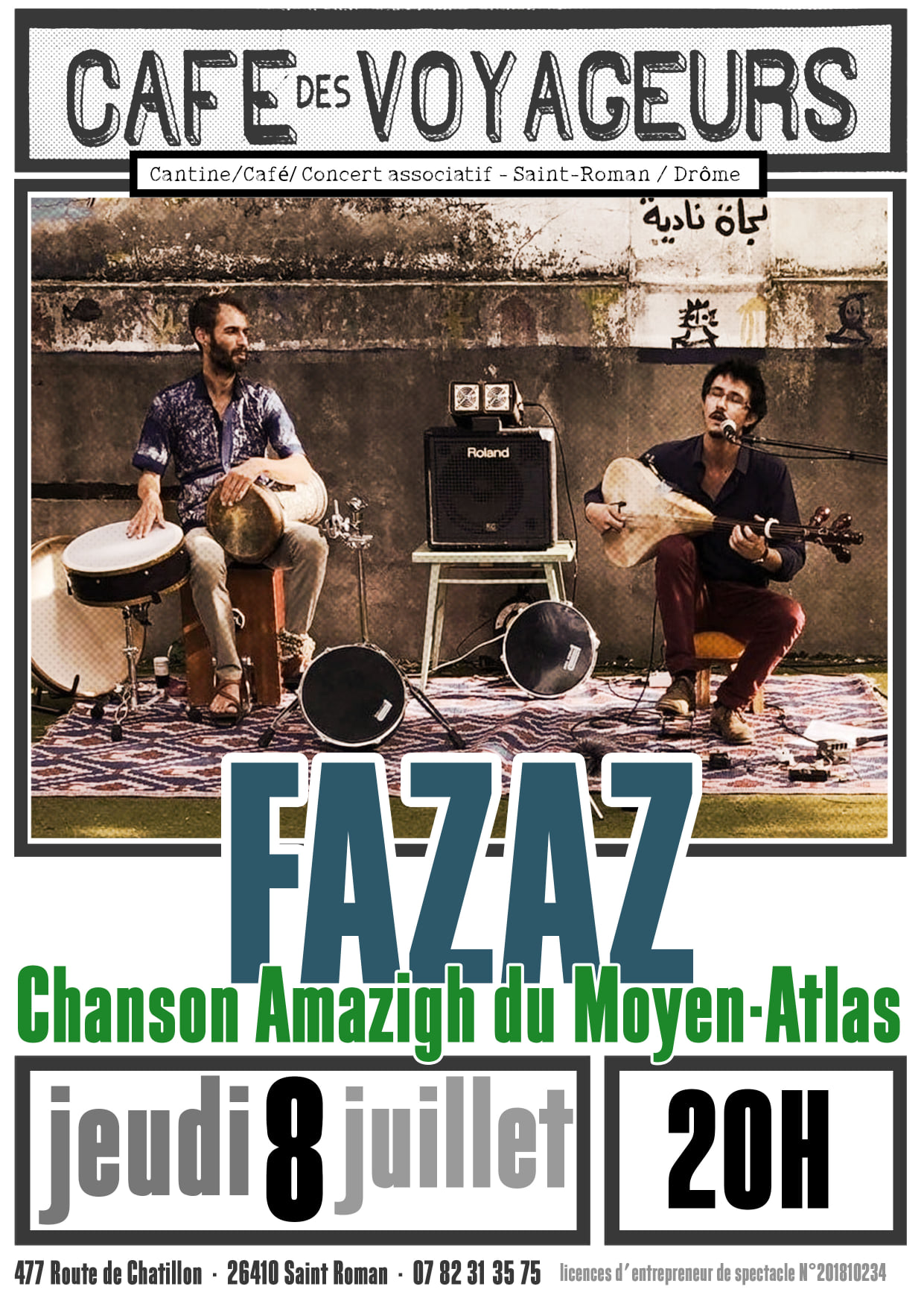 Fazaz, chanson Amazigh du Moyen-Atlas. Jeudi 8 juillet - Café des Voyageurs