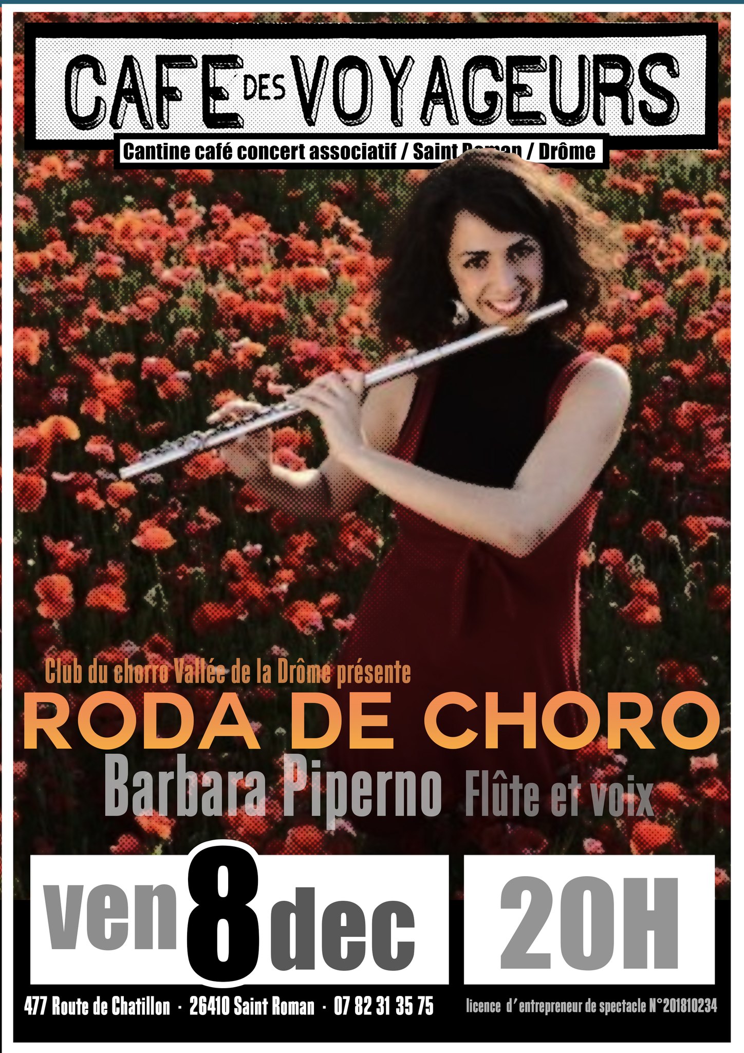 Roda de Choro avec Barbara Piperno, ven 8 déc - Café des Voyageurs